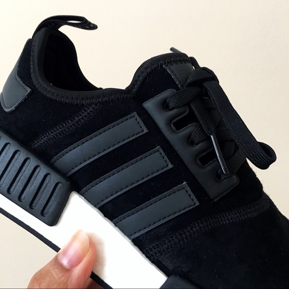 adidas | Shoes | Rare Suede Adidas Nmd R Black Suede Velvet | Poshmark